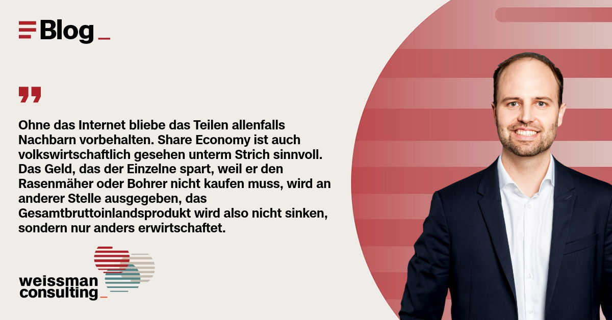 Moritz Weissman in der F.A.S. zur Ökonomie des Teilens – Weissman